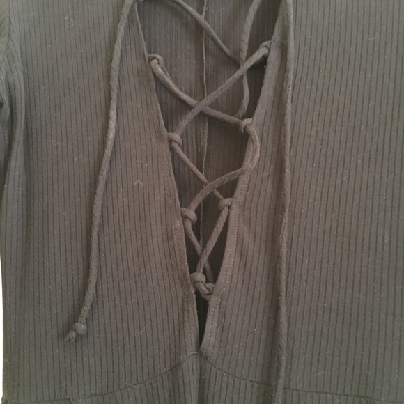 Reformation | Dresses | Reformation Edison Lace Up Dress Long Sleeve ...